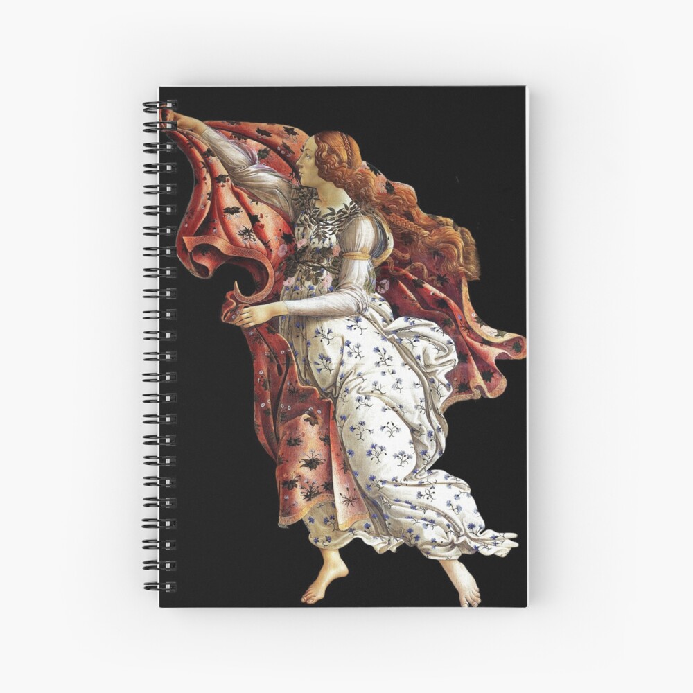 "The Birth of Venus - Left Figure" Spiral Notebook by bethwoodvilles ...