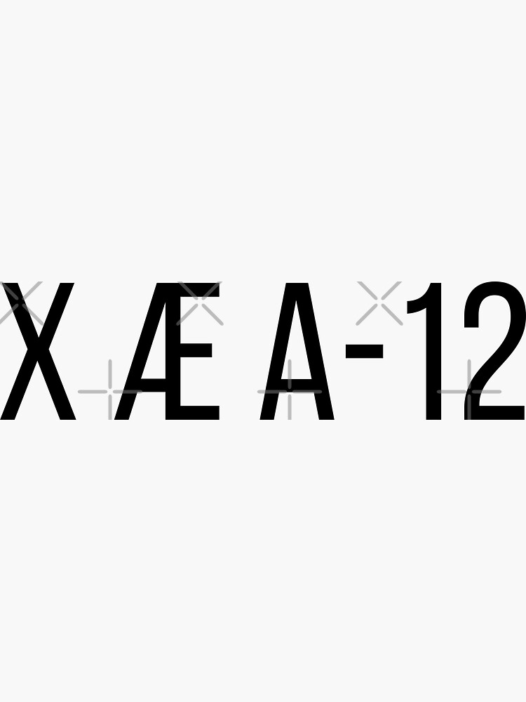 "X Æ A-12 / X AE A-12 I" Sticker for Sale by lemon-pepper | Redbubble