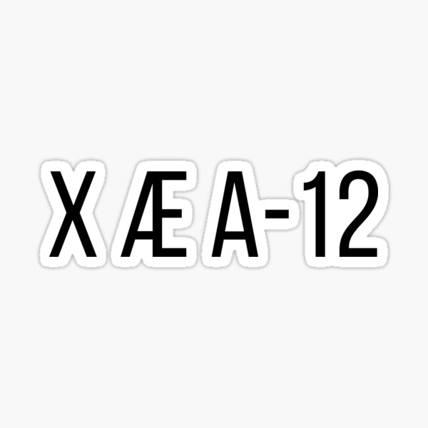 "X Æ A-12 / X AE A-12 I" Sticker for Sale by lemon-pepper | Redbubble