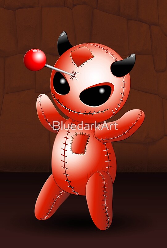 "Voodoo Doll Evil Devil Cartoon" by BluedarkArt | Redbubble