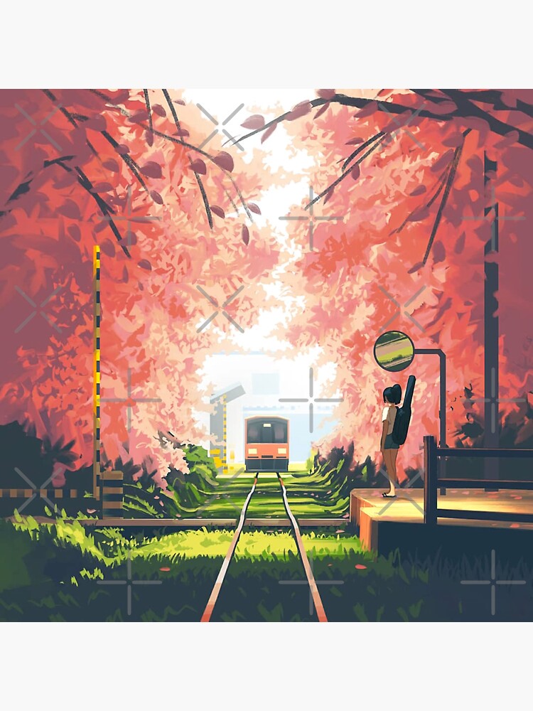 "Japan Train - Spring" Sticker by SsanderR | Redbubble