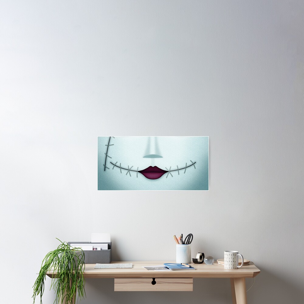 "Sally Stitched Smile " Poster for Sale by FabsDesign | Redbubble