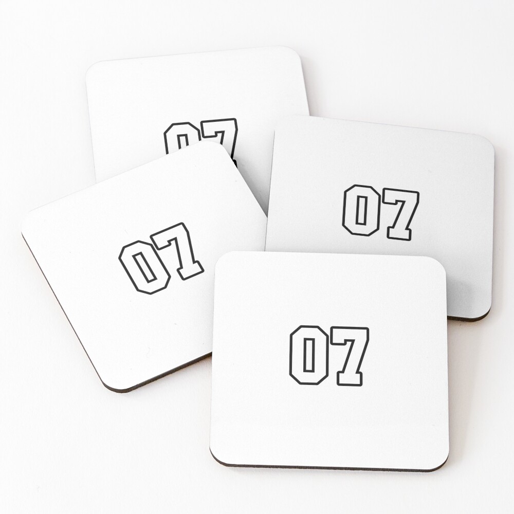 "Jersey number 07" Sticker for Sale by bellacommorato | Redbubble