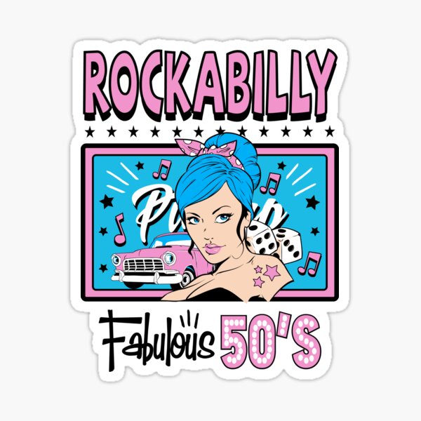 "50s Rockabilly Pin Up Girl Vintage 1950s Sock Hop Party Rock and Roll ...