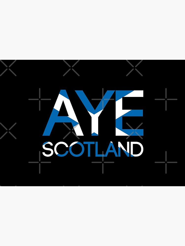 "AYE SCOTLAND, Scottish Independence Saltire Flag Text Slogan" Mask for ...