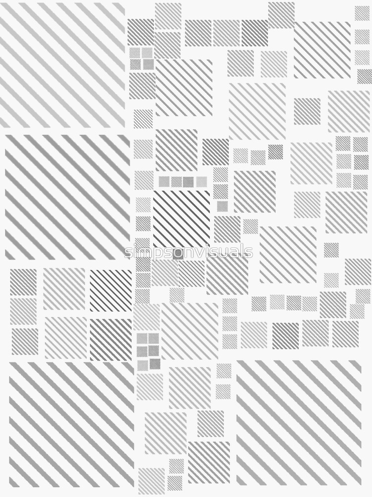 "Graphic Urban Hatched Grid Lines" Sticker by simpsonvisuals | Redbubble