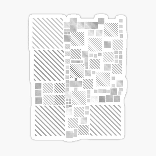 "Graphic Urban Hatched Grid Lines" Sticker by simpsonvisuals | Redbubble