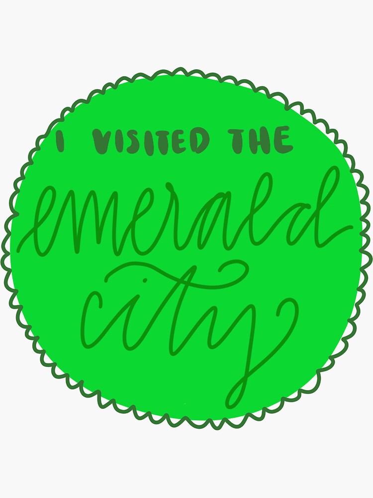 "Wicked I Visited the Emerald City" Sticker for Sale by mia-vandeloo ...