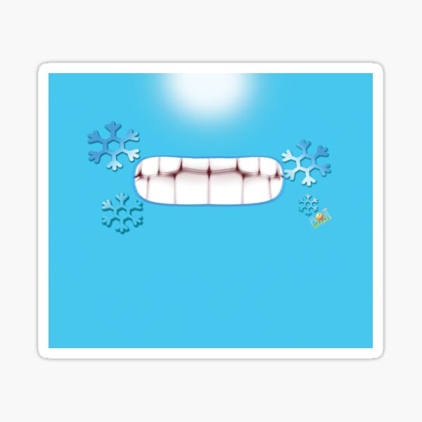 "Freezing Coldmoji Blue Face" Sticker by maxxdesigns | Redbubble