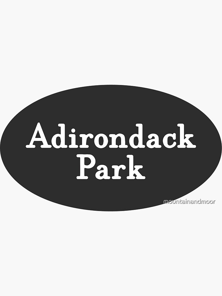 "Oval Euro Sticker Adirondack Park Black" Sticker for Sale by ...