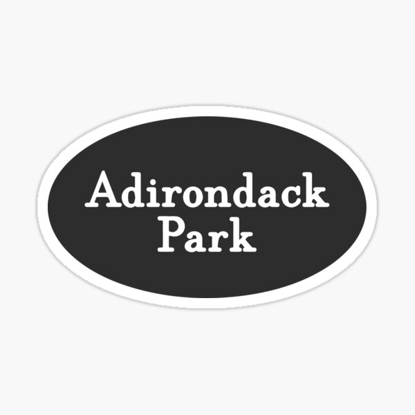 "Oval Euro Sticker Adirondack Park Black" Sticker for Sale by ...