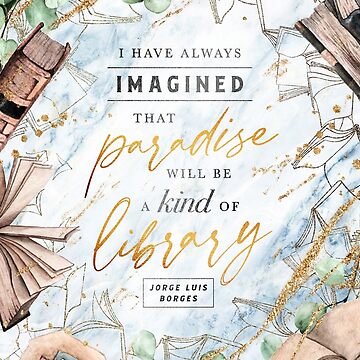 "Paradise library" Sticker for Sale by Stella Bookish Art | Redbubble