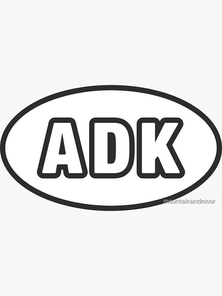 "Hollow Oval Euro Sticker ADK New York" Sticker for Sale by ...