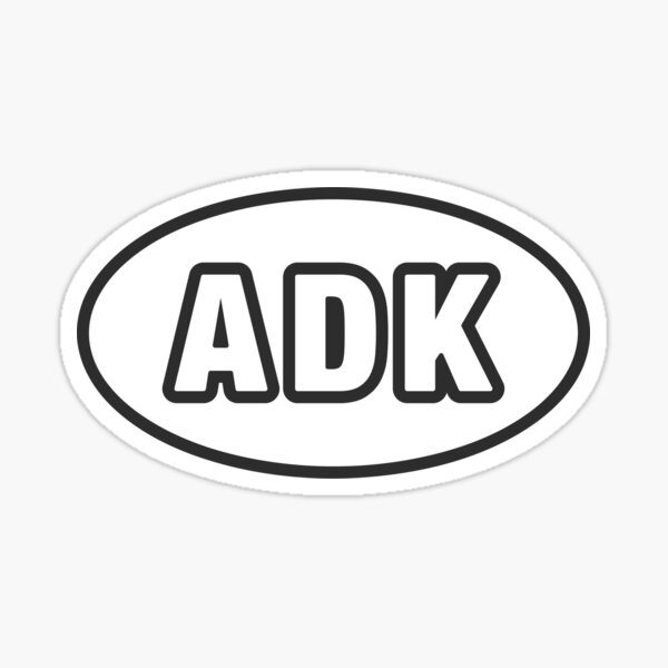 "Hollow Oval Euro Sticker ADK New York" Sticker for Sale by ...