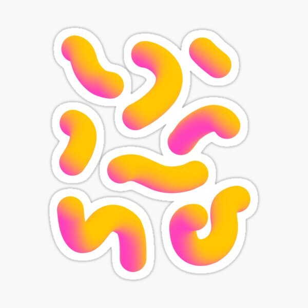 "Fluid Macaroni" Sticker for Sale by davidmm99 | Redbubble