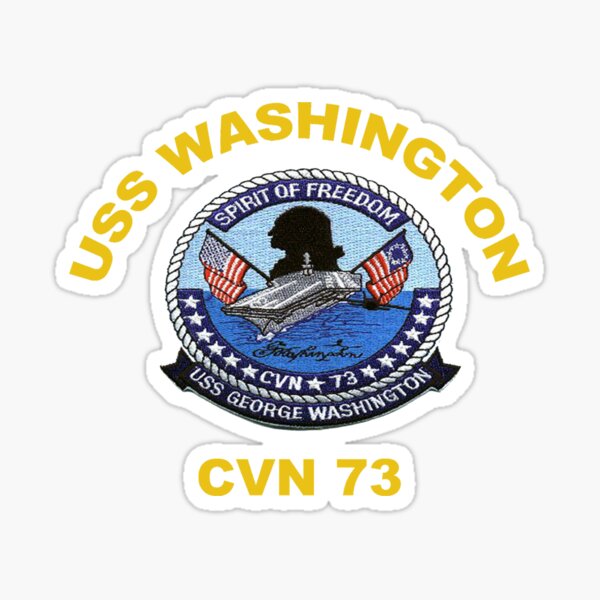 "USS George Washington (CVN-73) Crest for Dark Colors" Sticker for Sale ...