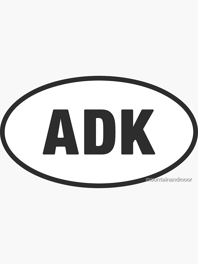 "Oval Euro Sticker ADK New York" Sticker for Sale by mountainandmoor ...