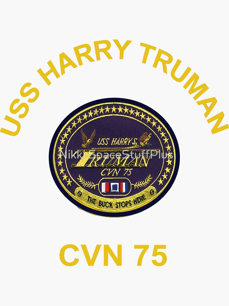 "USS Harry S. Truman (CVN-75) Crest for Dark Colors" Sticker for Sale ...