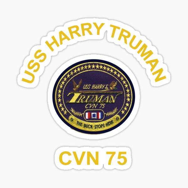 "USS Harry S. Truman (CVN-75) Crest for Dark Colors" Sticker for Sale ...