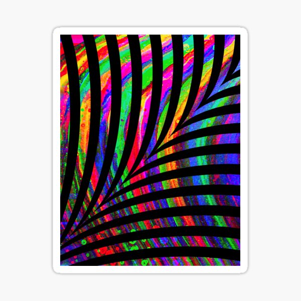 "Rainbow Rip" Sticker by AbrorschachArt | Redbubble
