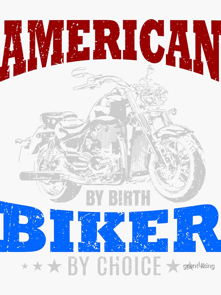 "American Patriotic Motorcycle Dad Biker Wear Gift design" Sticker by ...