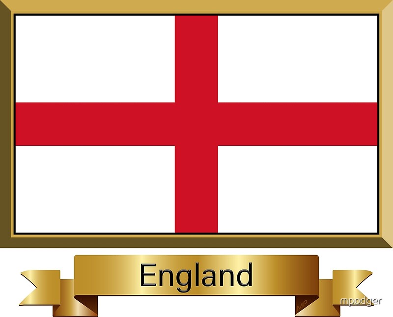 "English Flag Stickers, Gifts and Products - Named " by mpodger | Redbubble