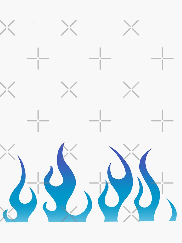 "Blue Flames " Sticker for Sale by Katari Designs | Redbubble