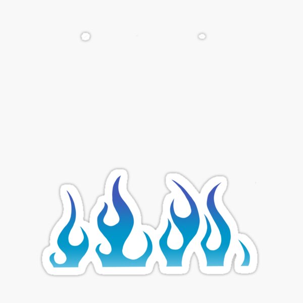 "Blue Flames " Sticker for Sale by Katari Designs | Redbubble