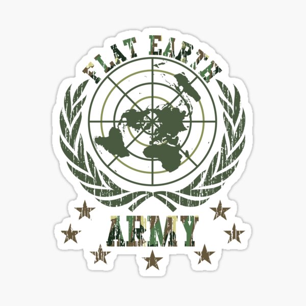 "Flat Earth Army Camouflage Text" Sticker for Sale by VectorDesigner ...