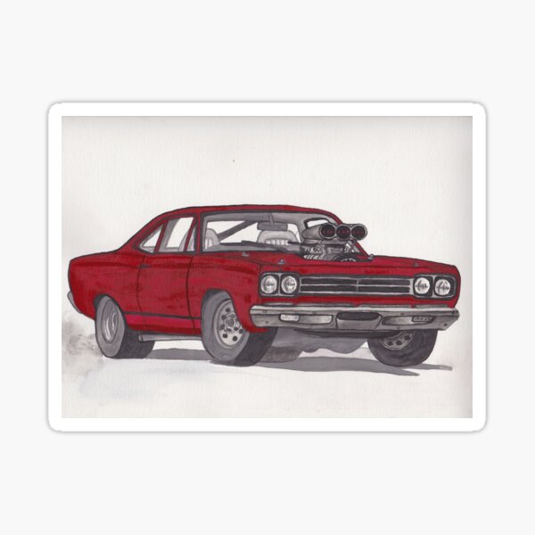 "1969 Road Runner" Sticker by Emily-Rose-1996 | Redbubble
