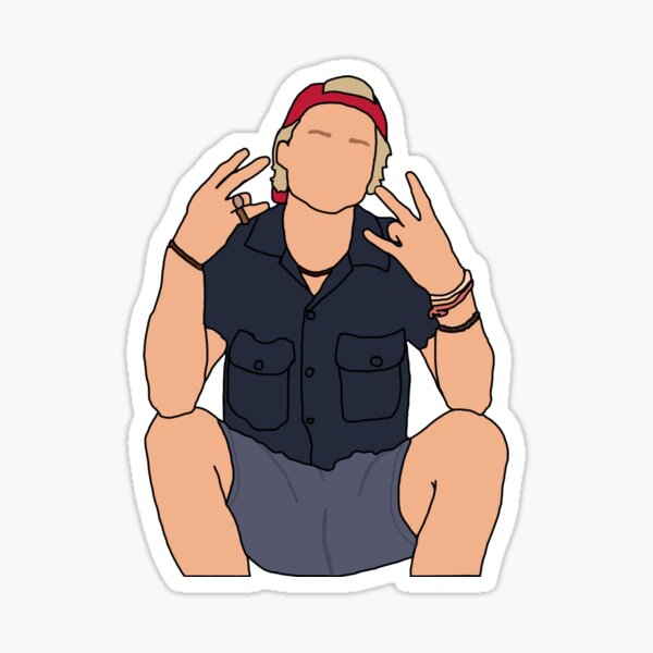 "JJ from Outer Banks" Sticker by Delaney901 | Redbubble