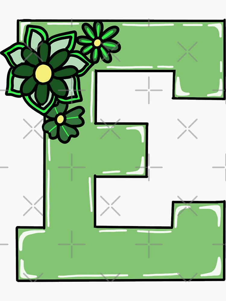 "EMU Block E floral" Sticker for Sale by Kru22 | Redbubble