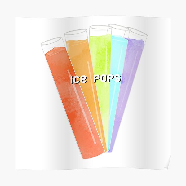 "Rainbow Summer Ice Pops" Poster by carroteraser | Redbubble