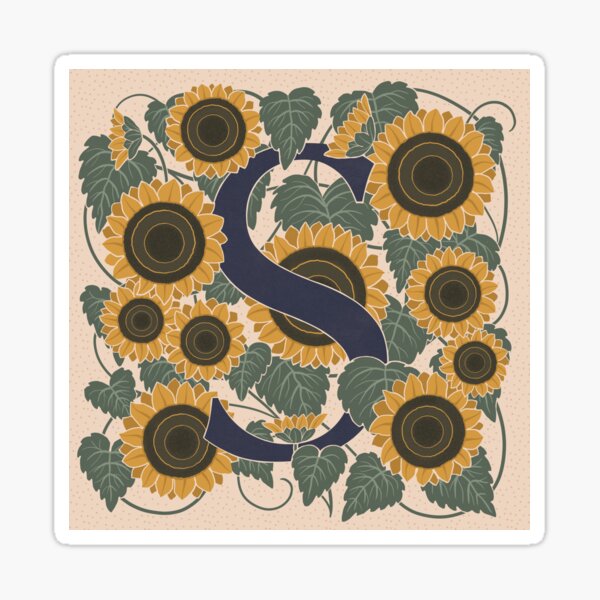 "Floral Monogram Letter S" Sticker for Sale by WildflowersArt | Redbubble