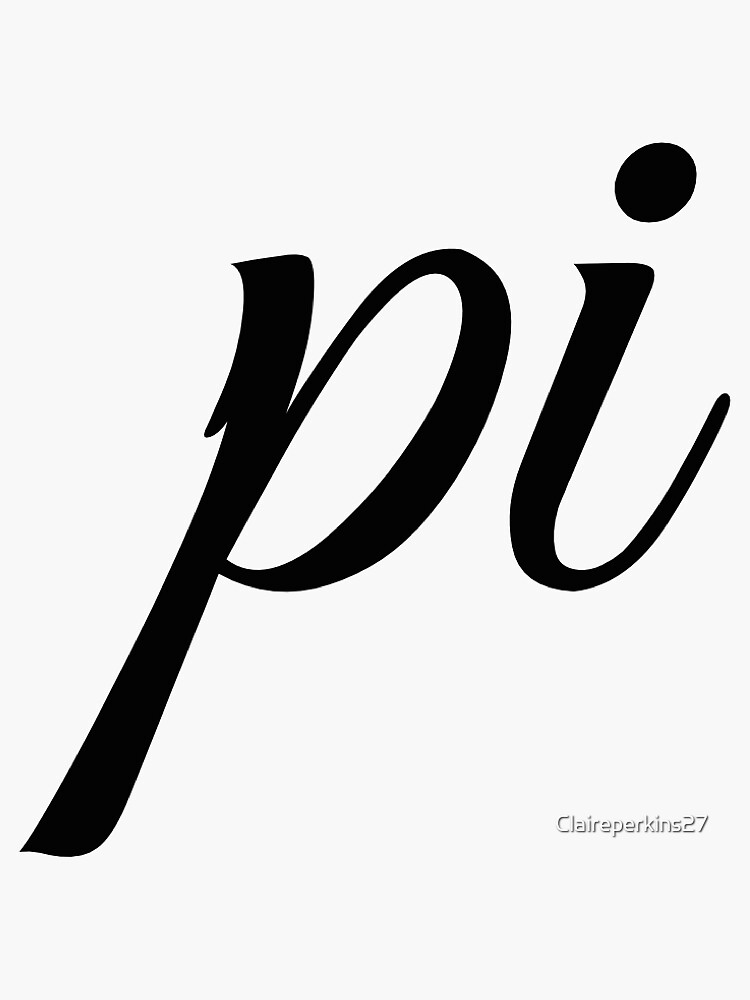 "Cursive Pi" Sticker for Sale by Claireperkins27 | Redbubble