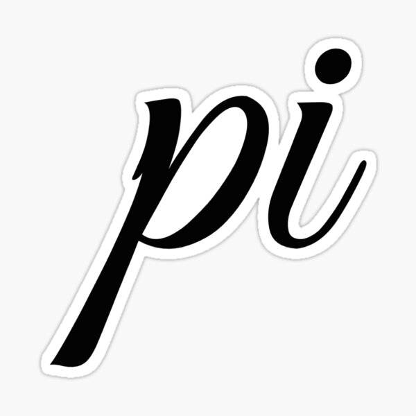 "Cursive Pi" Sticker for Sale by Claireperkins27 | Redbubble