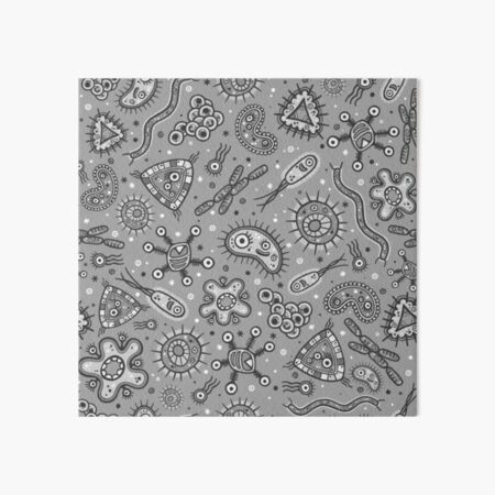 "Cartoon Microbes - Grey / Gray" Art Board Print for Sale by chayground ...