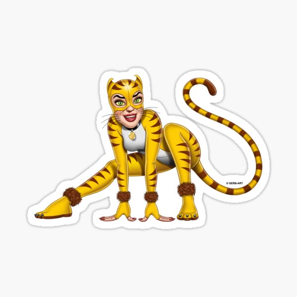 Superheroes Kitty Kat Sticker For Sale By Gerbart Redbubble
