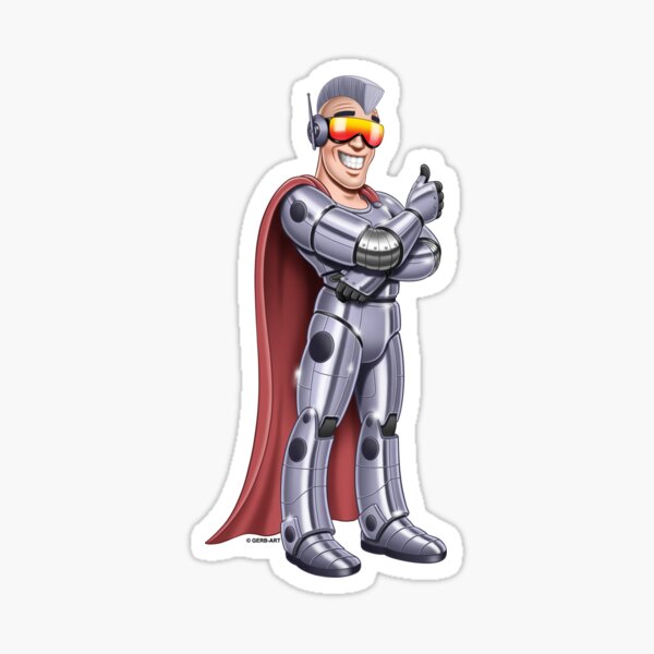 Superheroes Iron Mohawk Sticker For Sale By Gerbart Redbubble