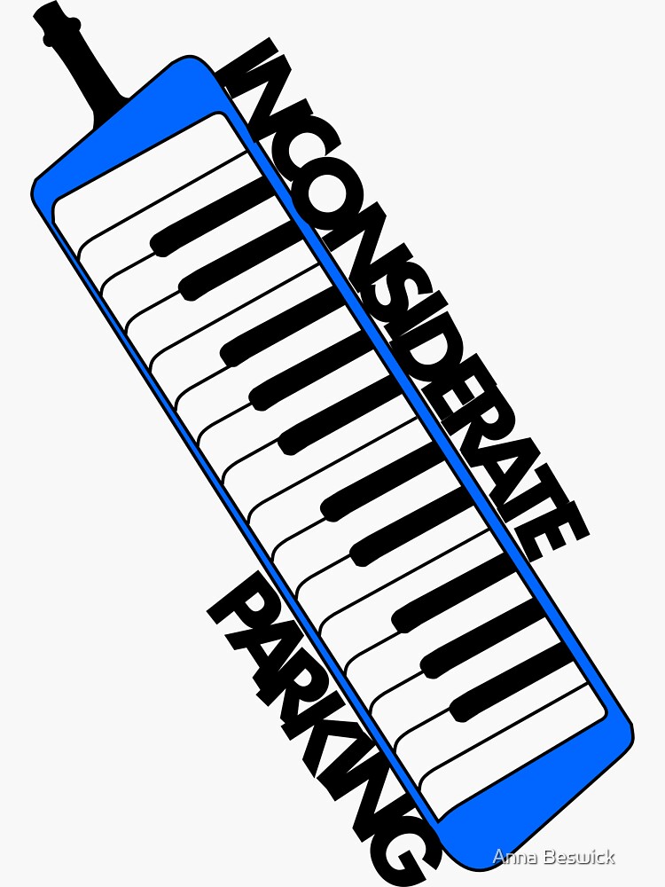 "Inconsiderate Parking Sticker" Sticker for Sale by BrokenRenegade ...