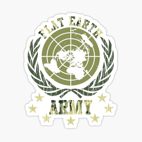 "Flat Earth Army Camo Design" Sticker by VectorDesigner | Redbubble
