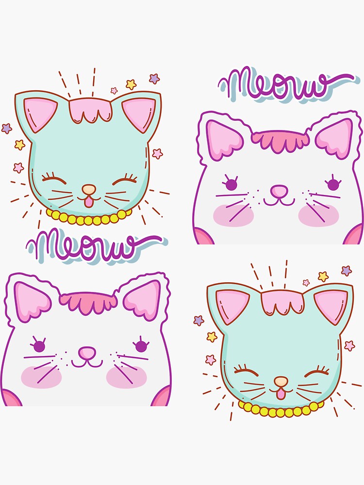 "Candy Kitty Kat" Sticker by Mamalia | Redbubble