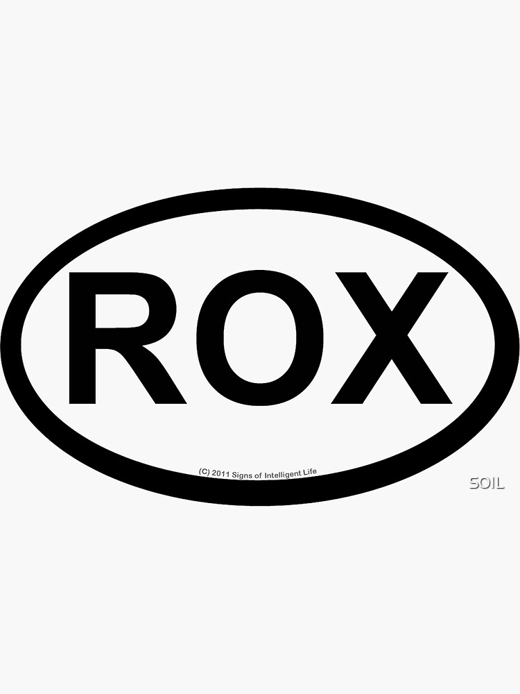 "ROX location sticker" Sticker by SOIL | Redbubble