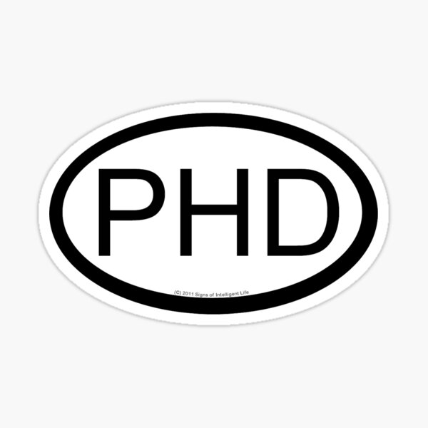 "PHD location sticker" Sticker by SOIL | Redbubble