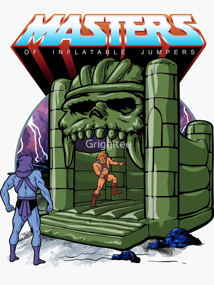 "Bouncy Castle Grayskull " Sticker for Sale by Griggitee | Redbubble