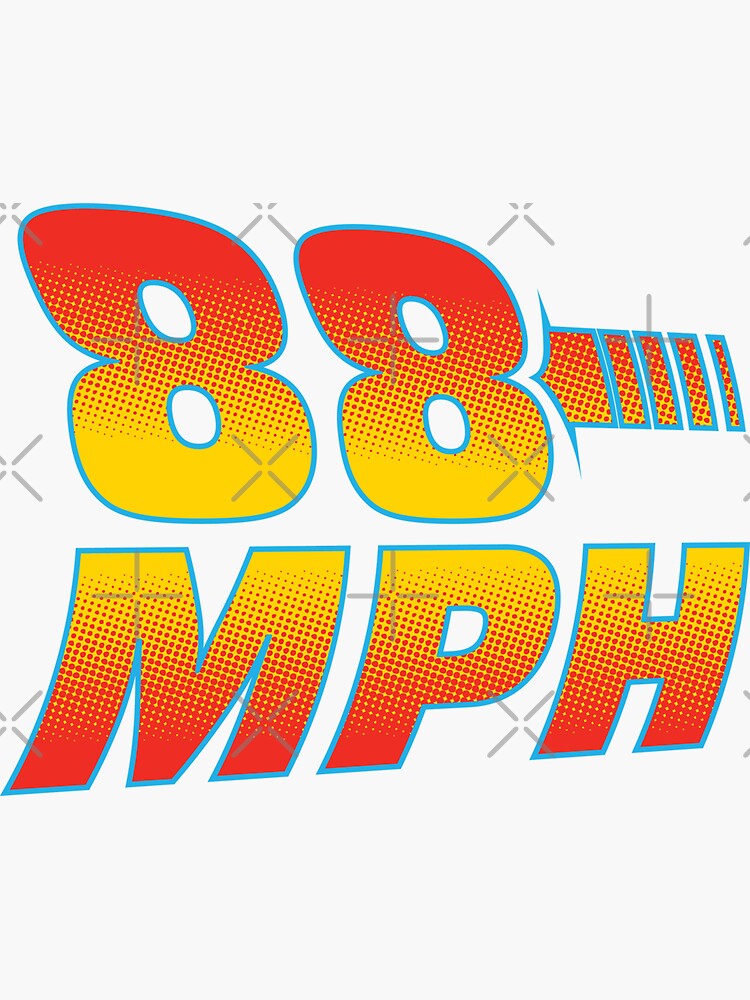 "88MPH" Sticker for Sale by shirtoid | Redbubble