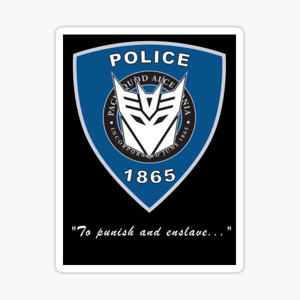 "Transformers Police Sticker" Sticker for Sale by jasonfitzsimmons ...