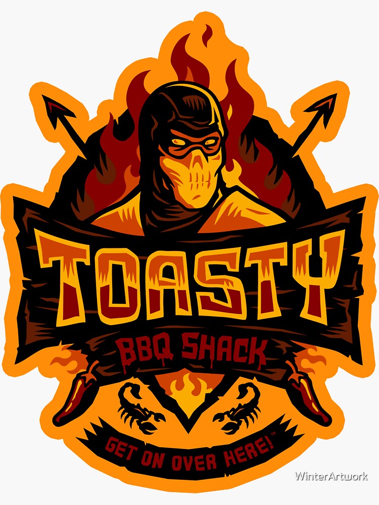 "Toasty BBQ Shack - STICKER" Sticker for Sale by WinterArtwork | Redbubble