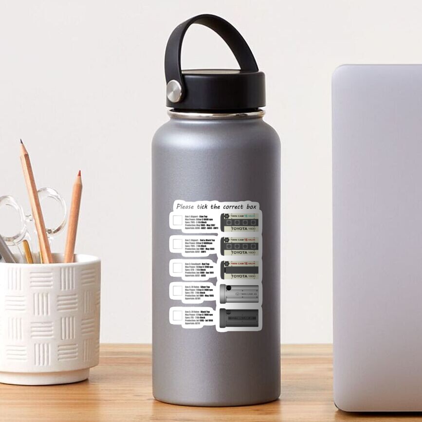 "4AGE Check Box" Sticker for Sale by blacktopspirit | Redbubble