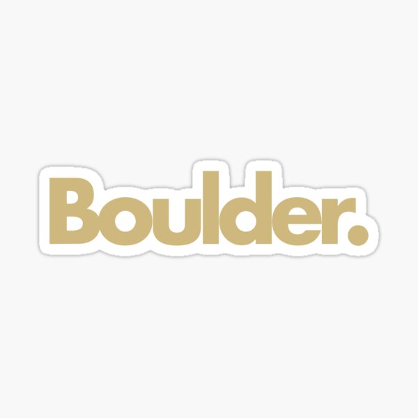 "Boulder Happy" Sticker for Sale by dan-iz | Redbubble
